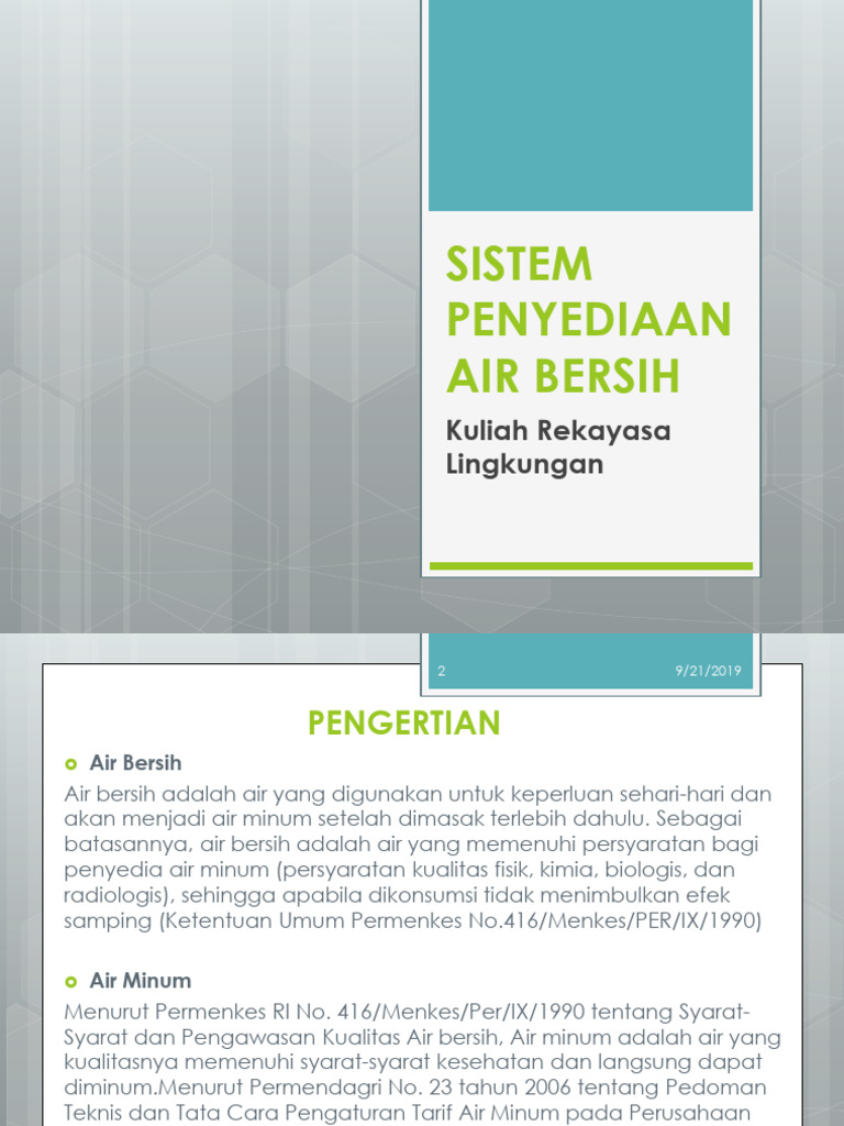 Sistem Penyediaan Air Bersih | PDF | Sains & Matematika