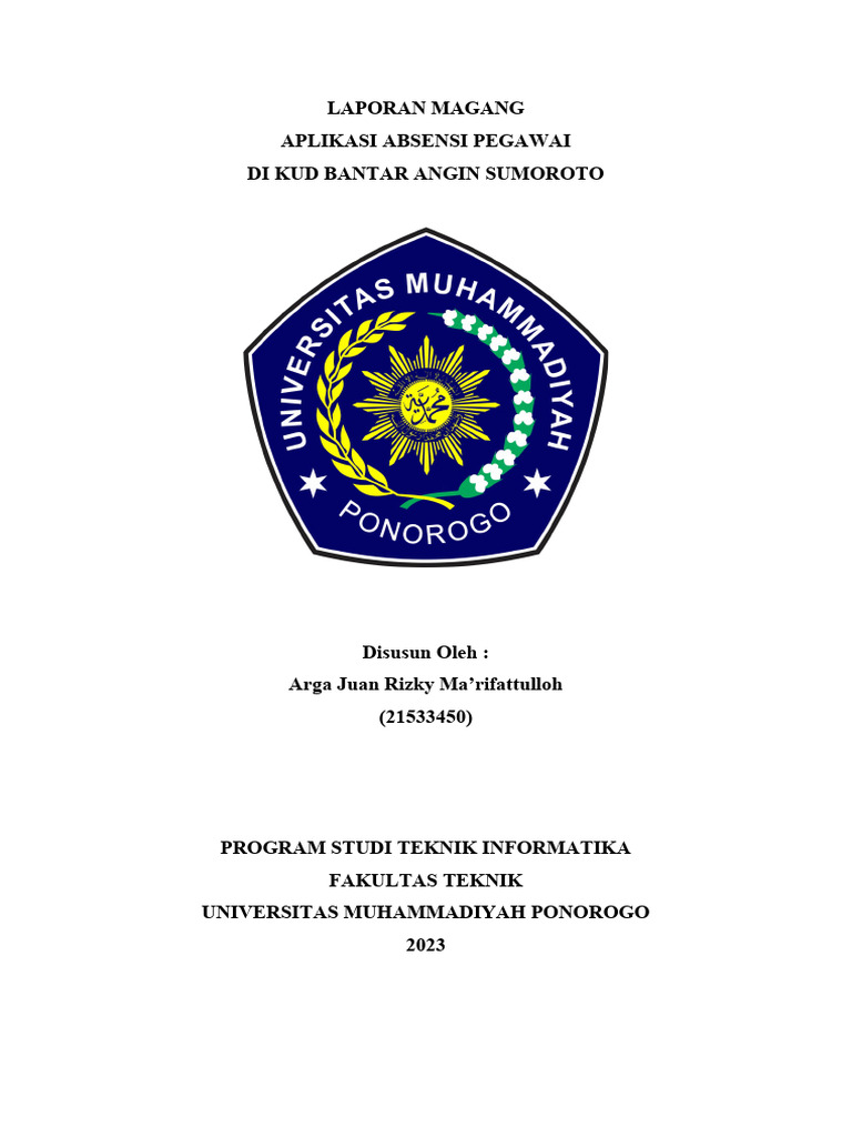 Cover Laporan Magang Fix | PDF