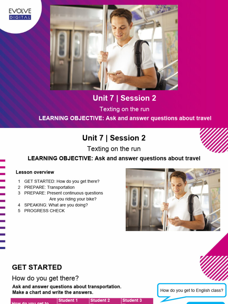 Unit 7 - Session 2: Texting On The Run | PDF