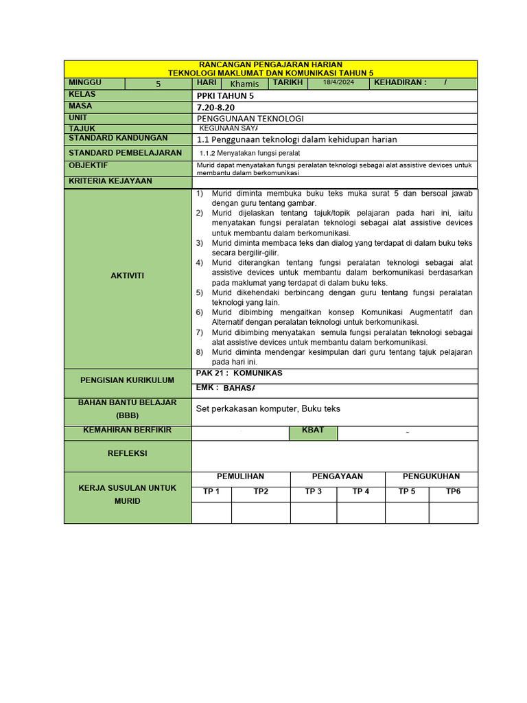 RPH-M5-TMK-KHAMIS-18.04.2024 | PDF