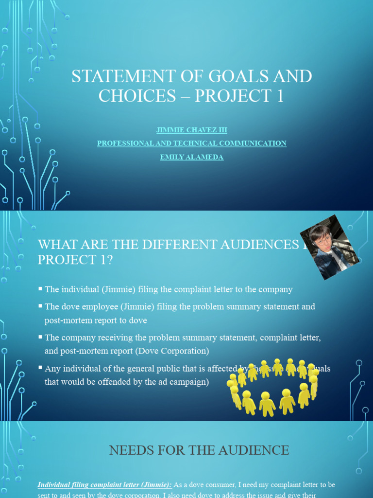 Statement of Goals and Choices Project 1 | PDF | Empathy | Memorandum
