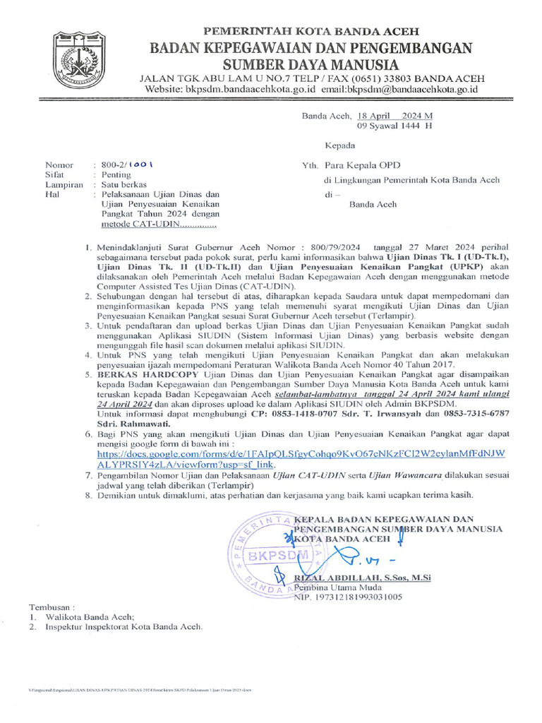 Pelaksanaan UD Dan UPKP 2024 | PDF