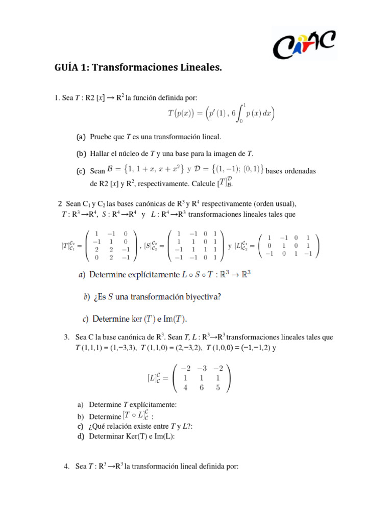 Transformaciones Lineales | PDF