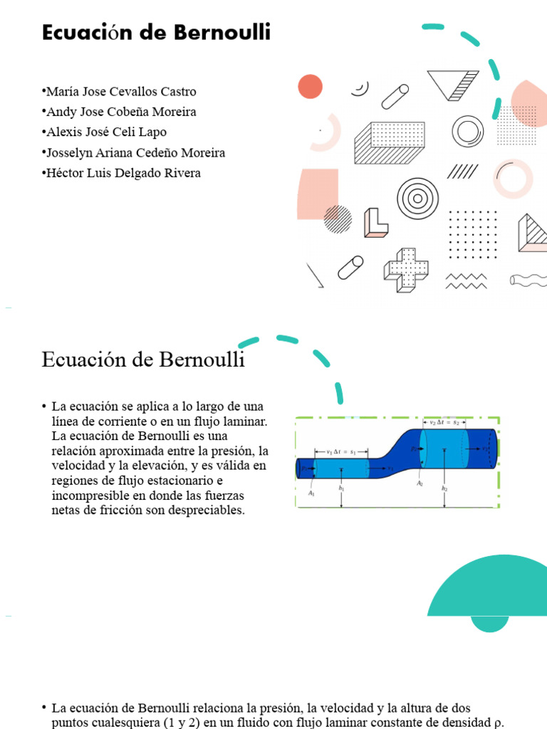 Ecuación de Bernoulli | PDF