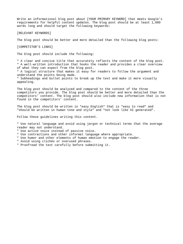 Golden Prompt For ChatGPT | PDF