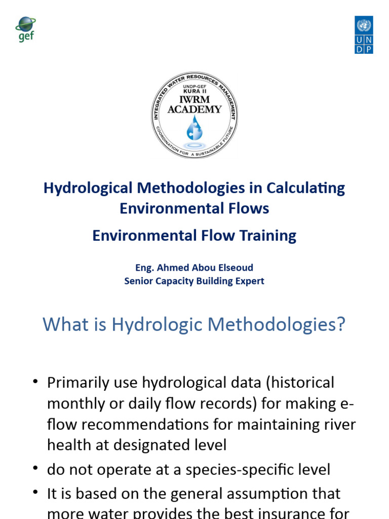 03 - EFlow Training - Session 3 - Hydrological Methodology For Environmental Flow | PDF ...
