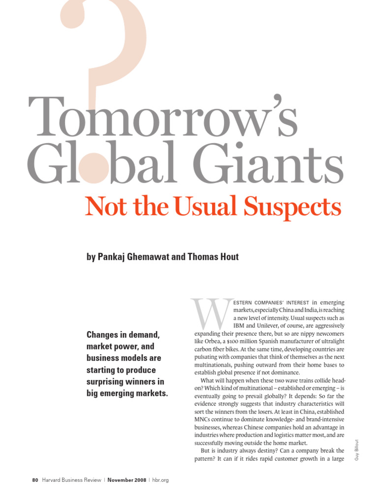 RM Session 18 - Tomorrows Global Giants | PDF | Multinational ...