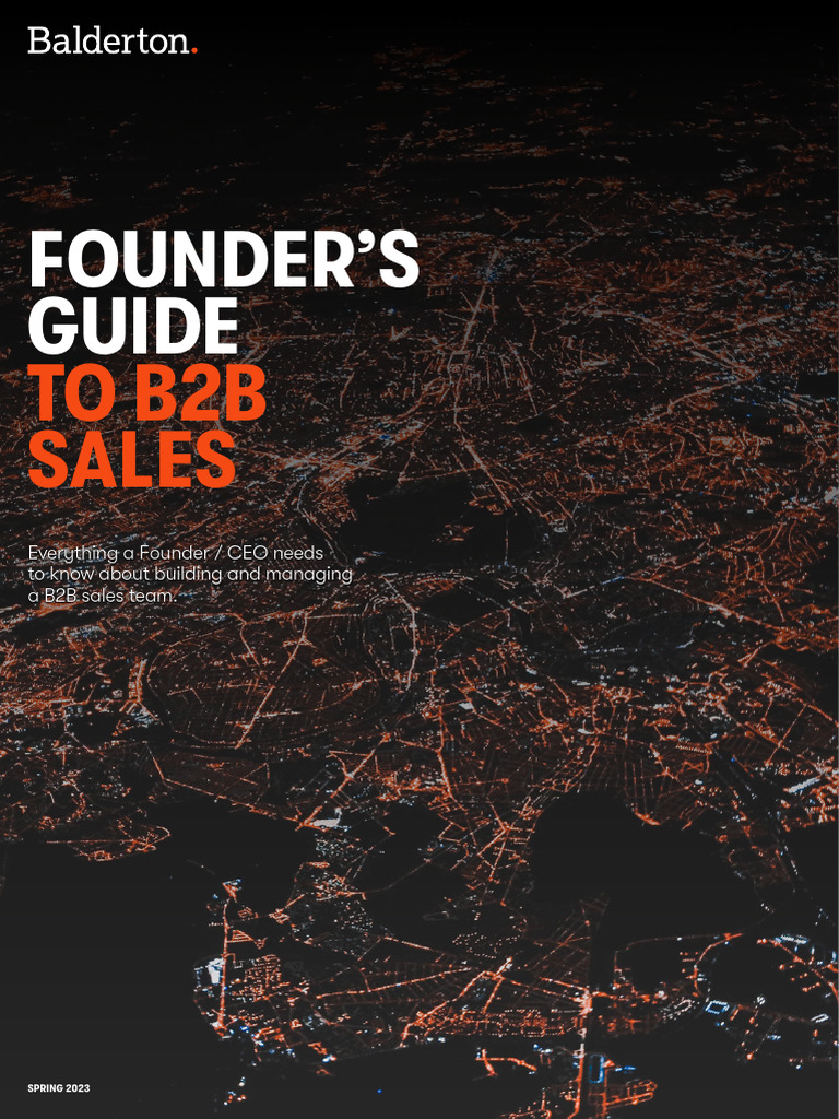 Founder's Guide To b2b Sales | PDF | Sales | Marketing