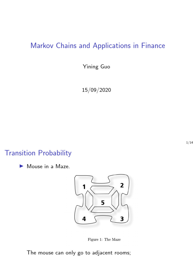 Markov Chain Applications in Finance | PDF | Markov Chain | Machine Learning