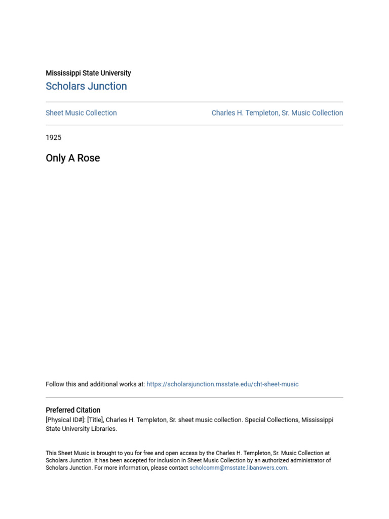 Only A Rose | PDF