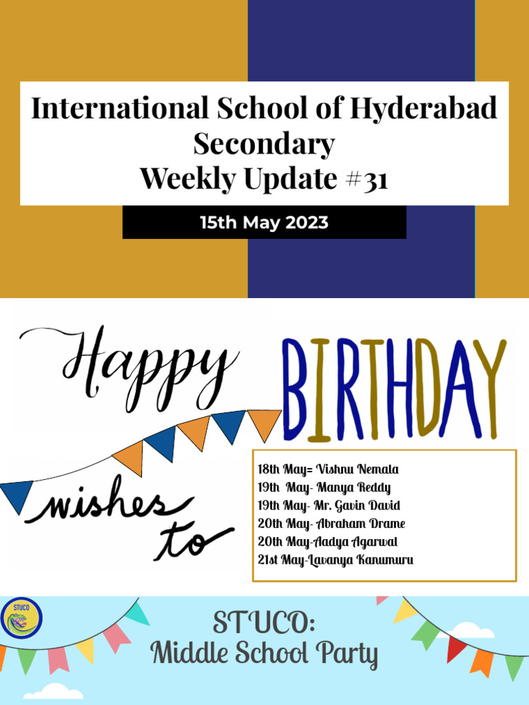 ISH Weekly Update: Events & Achievements | PDF