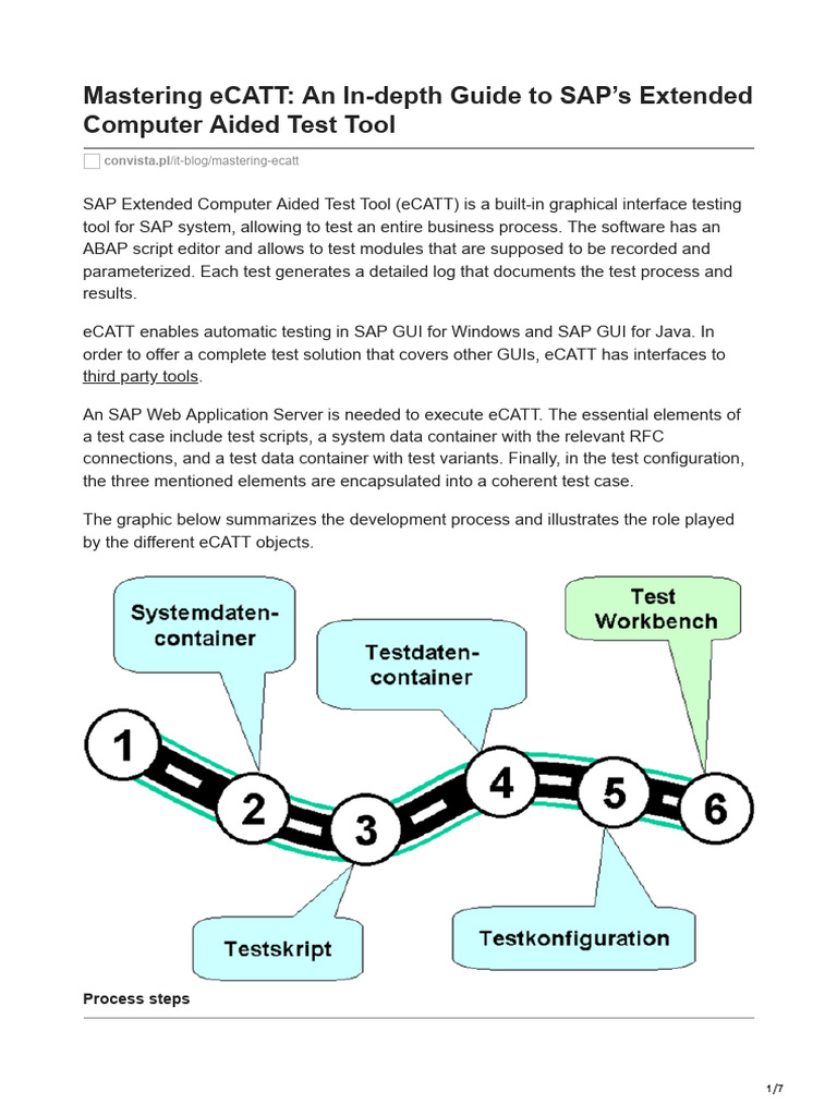 Mastering Ecatt An In Depth Guide To Saps Extended Computer Aided Test Tool Pdf Parameter