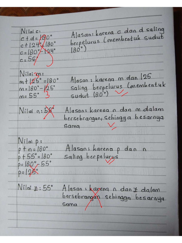 Jawaban Soal Latihan Topik Sudut No.1 | PDF