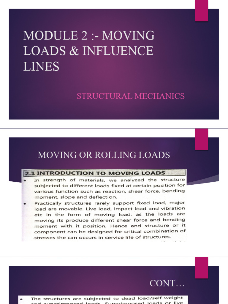 Influence Line & Moving Loads | PDF | Teaching Methods & Materials