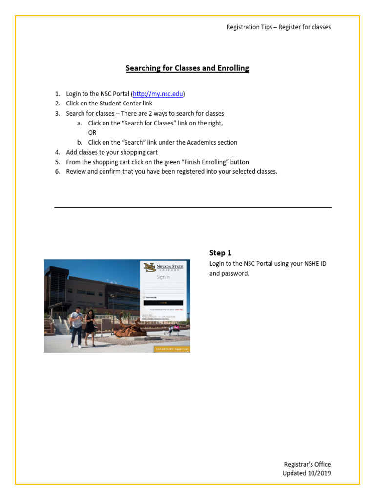 Registration Tips Register For Classes 2 | PDF | Domain Name Registrar ...