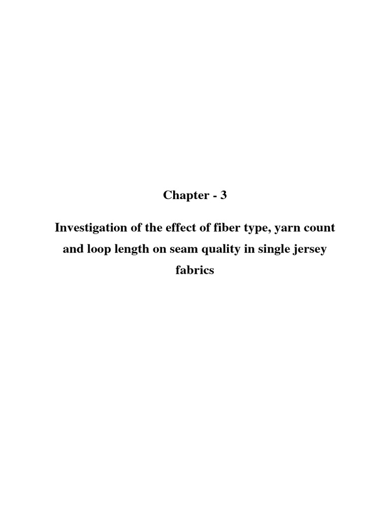Chapter - 3 | PDF | Knitting | Textiles
