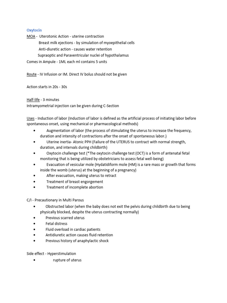 Drugs in Gyneac | PDF | Childbirth | Abortion