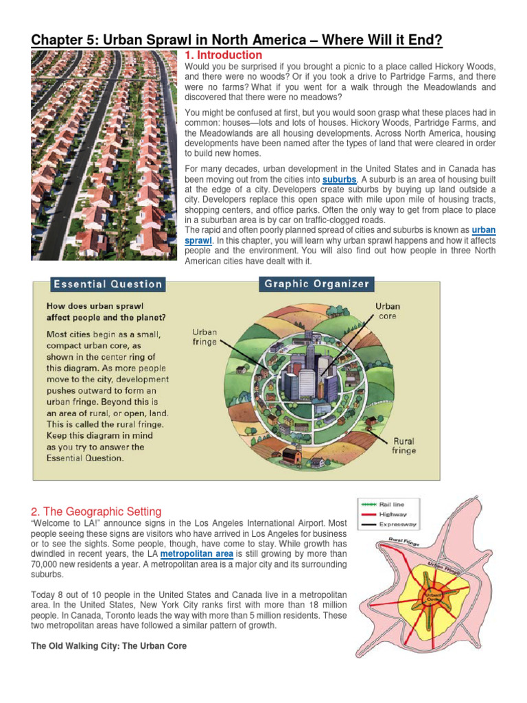 Chapter 5 Urban Sprawl in North America - Where Will It End | PDF ...
