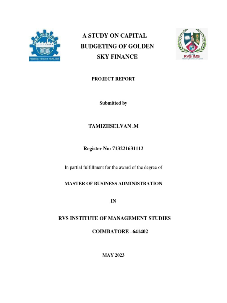 Capital Budgeting Front Pages | PDF | Capital Budgeting | Net Present Value