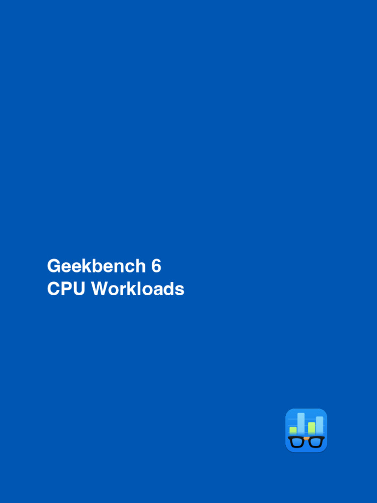 Geekbench 6 CPU Benchmark Overview | PDF | Data Compression | Rendering ...
