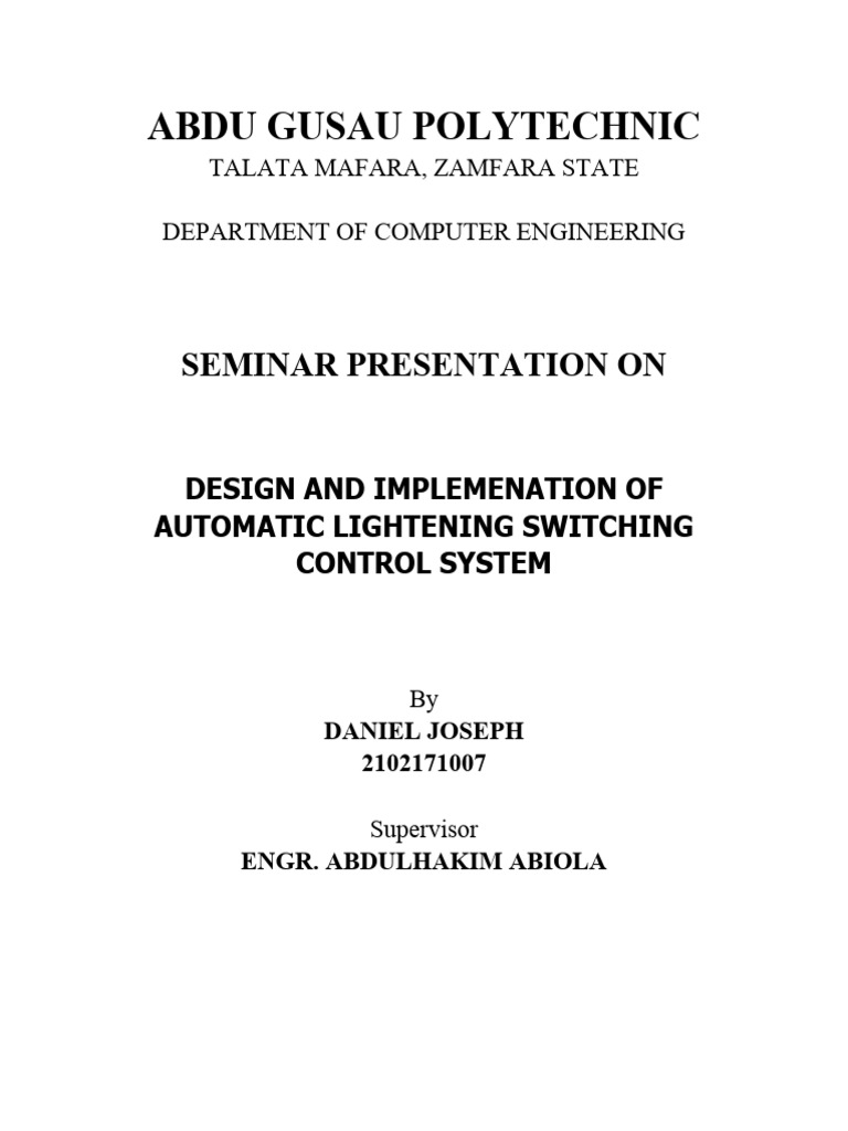 Abdu Gusau Polytechnic | PDF | Home & Garden | Technology & Engineering