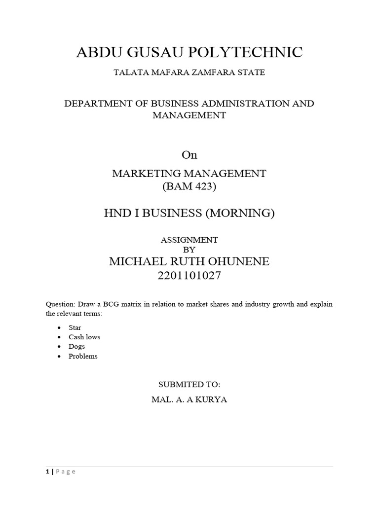 Abdu Gusau Polytechni1 | PDF | Pepsi Co | Business Economics