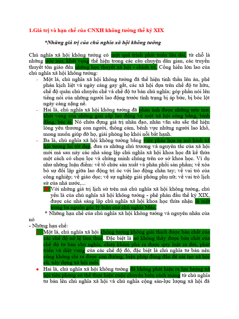 Đề cương thi CNXH 2 | PDF