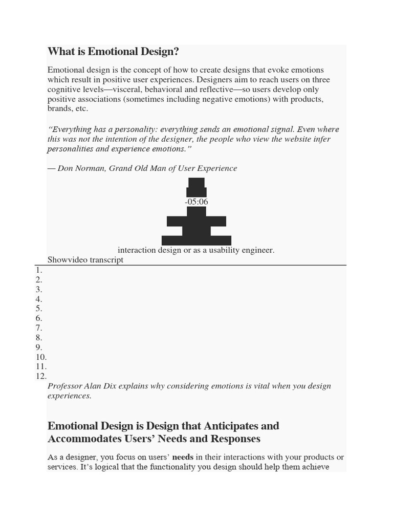 What Is Emotional Design | PDF | Emotions | Experience
