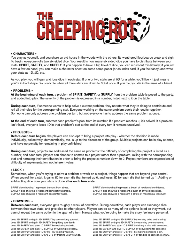 The Creeping Rot (Revised Edition) | PDF | Games & Activities