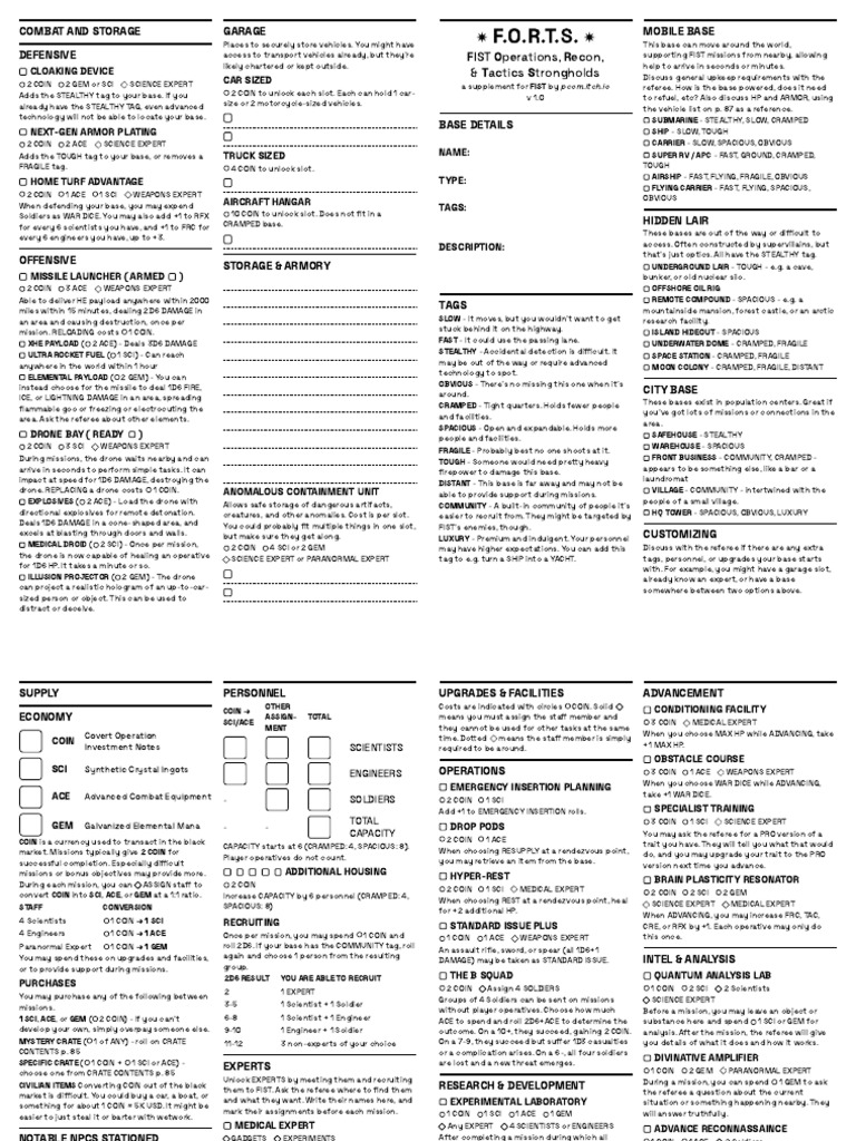 Forts 1-0 | PDF | Armour