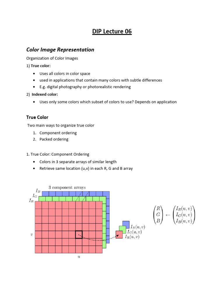 Color Image Representation and Pixel Relationship | PDF | Computer Graphics | Image Processing