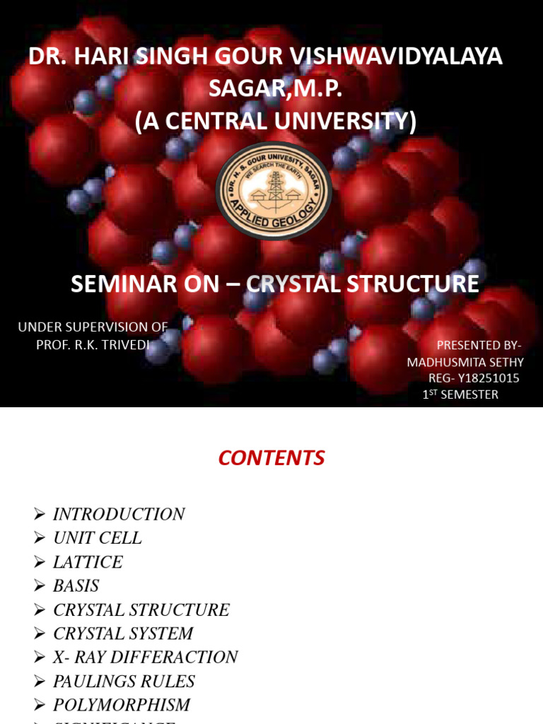crystalstructure-181209033801 | PDF | Crystal Structure | Euclidean Geometry