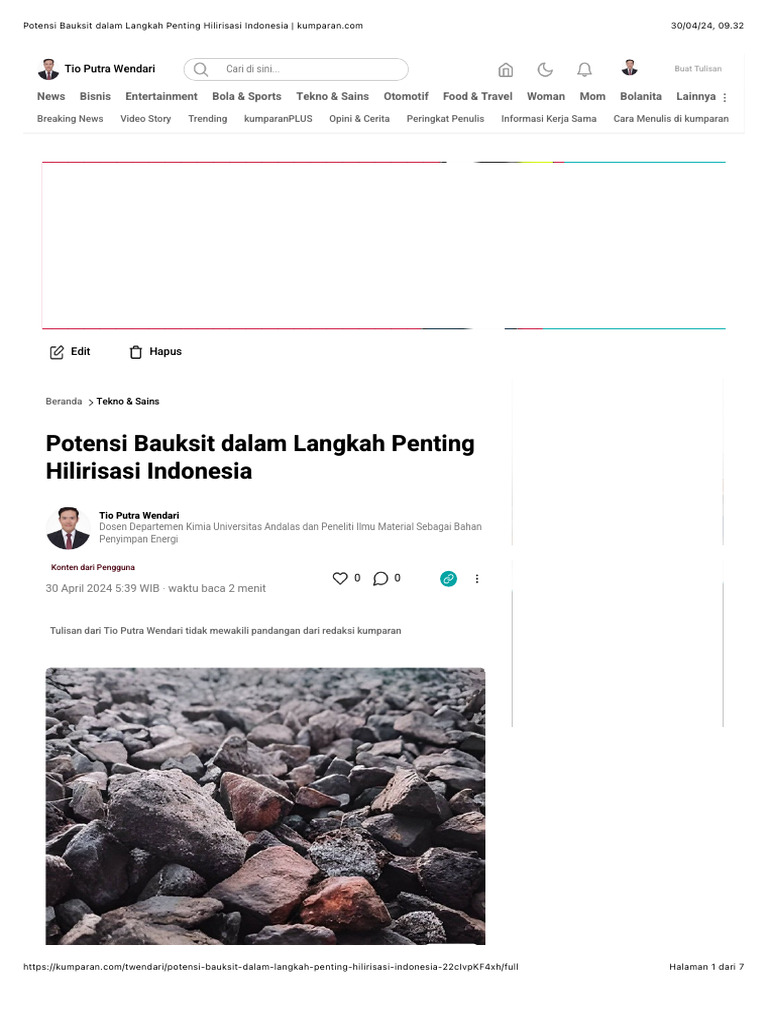 Potensi Bauksit Dalam Langkah Penting Hilirisasi Indonesia | PDF