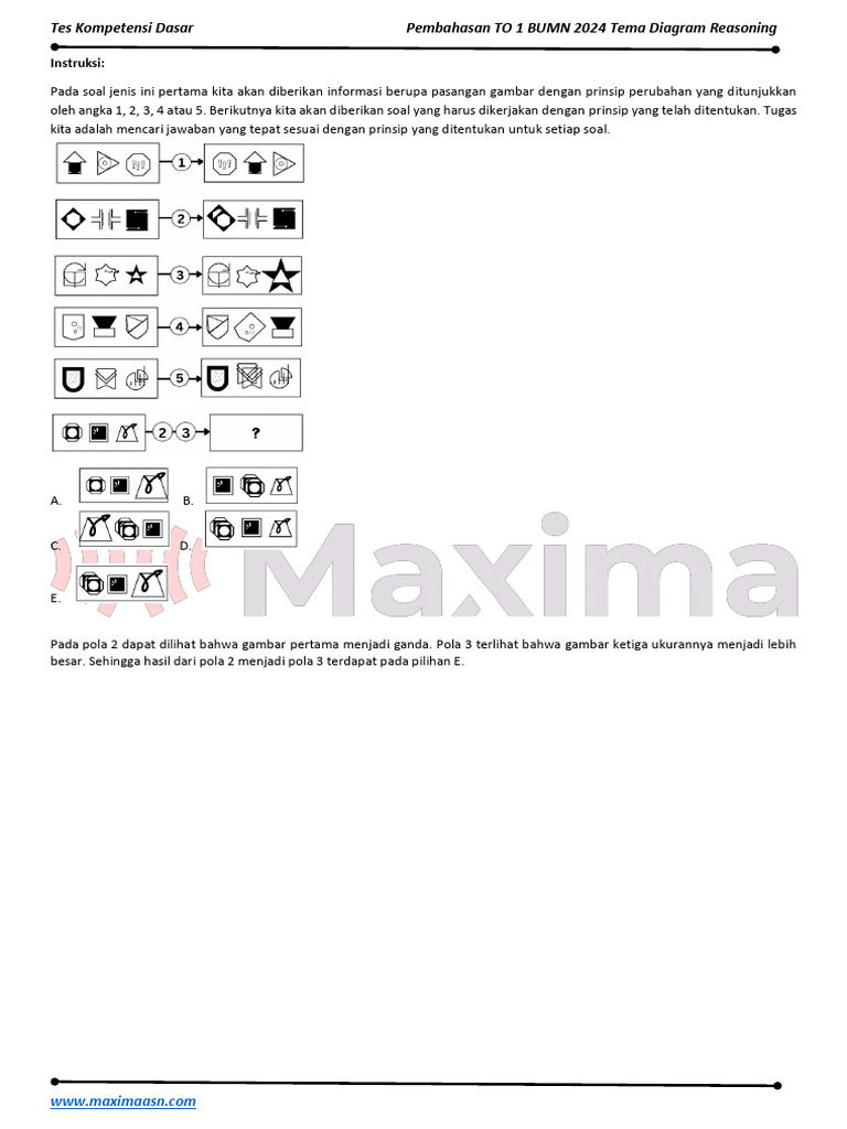 BUMN 2024 Diagram Reasoning | PDF | Metode & Bahan Ajar