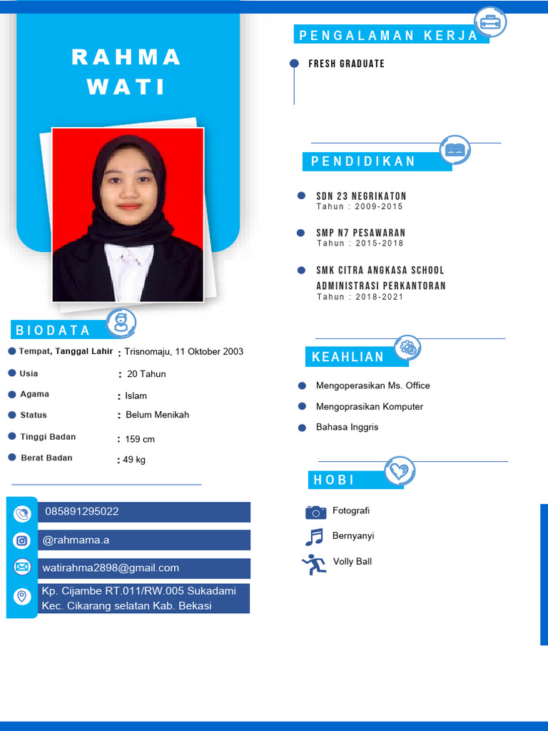 CV Rahma Wati | PDF