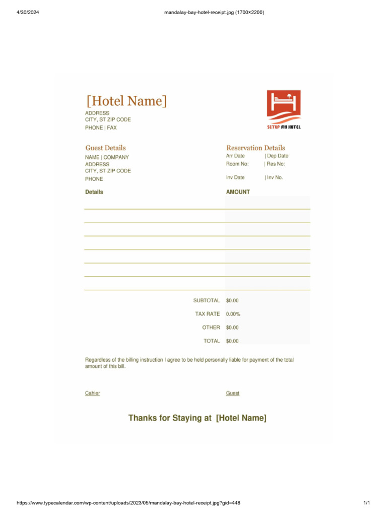 mandalay-bay-hotel-receipt | PDF