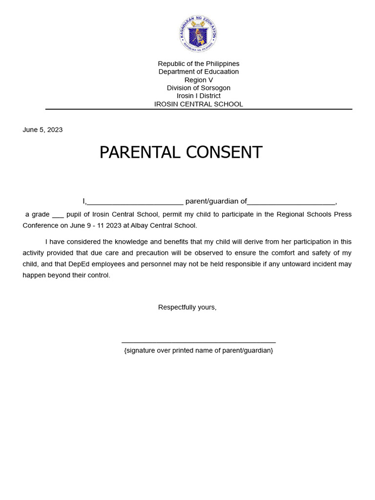 RSPC Parental Consent | PDF | Social Institutions | Family