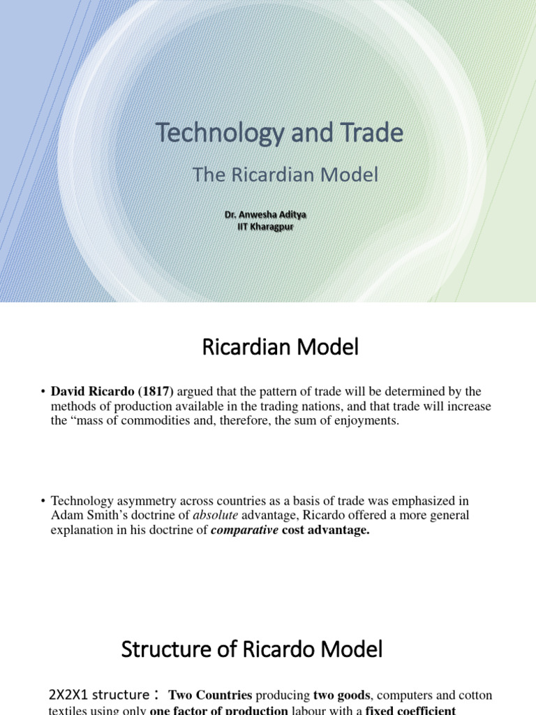 Ricardian Model | Download Free PDF | Labour Economics | Comparative ...