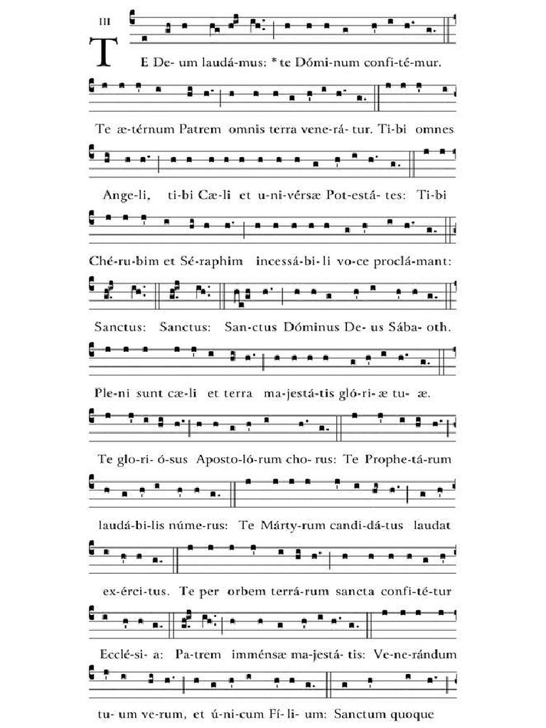 Te Deum-Gregoriano-spartito Pag1 | PDF