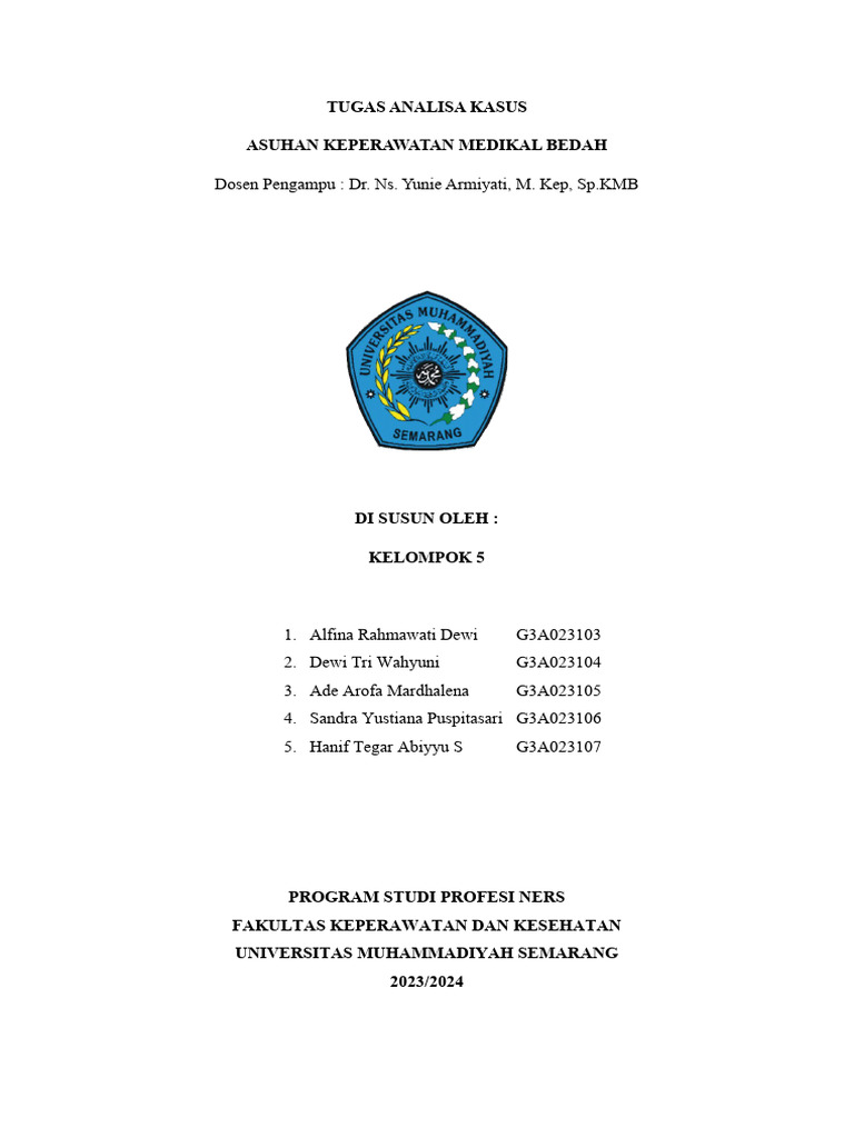 Kelompok 6 Analisa Kasus Askep KMB | PDF
