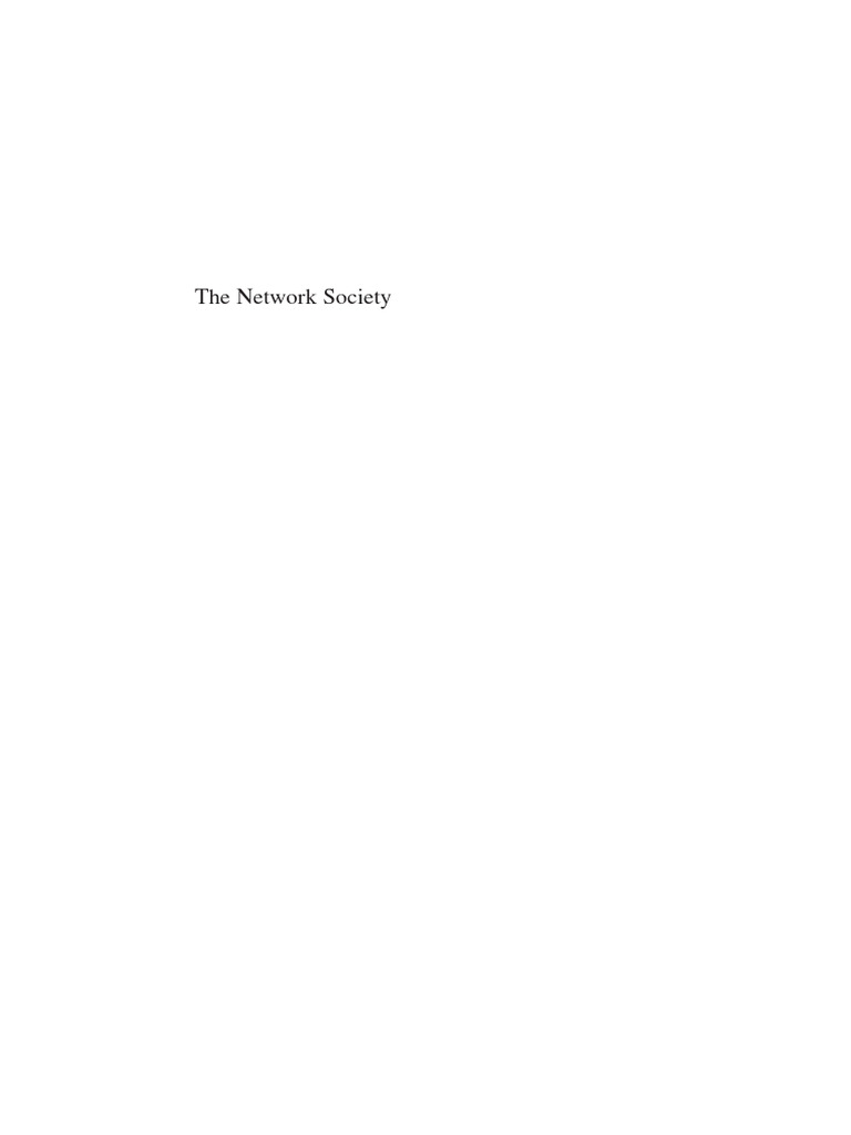 The Network Society | PDF | Computer Network | Information