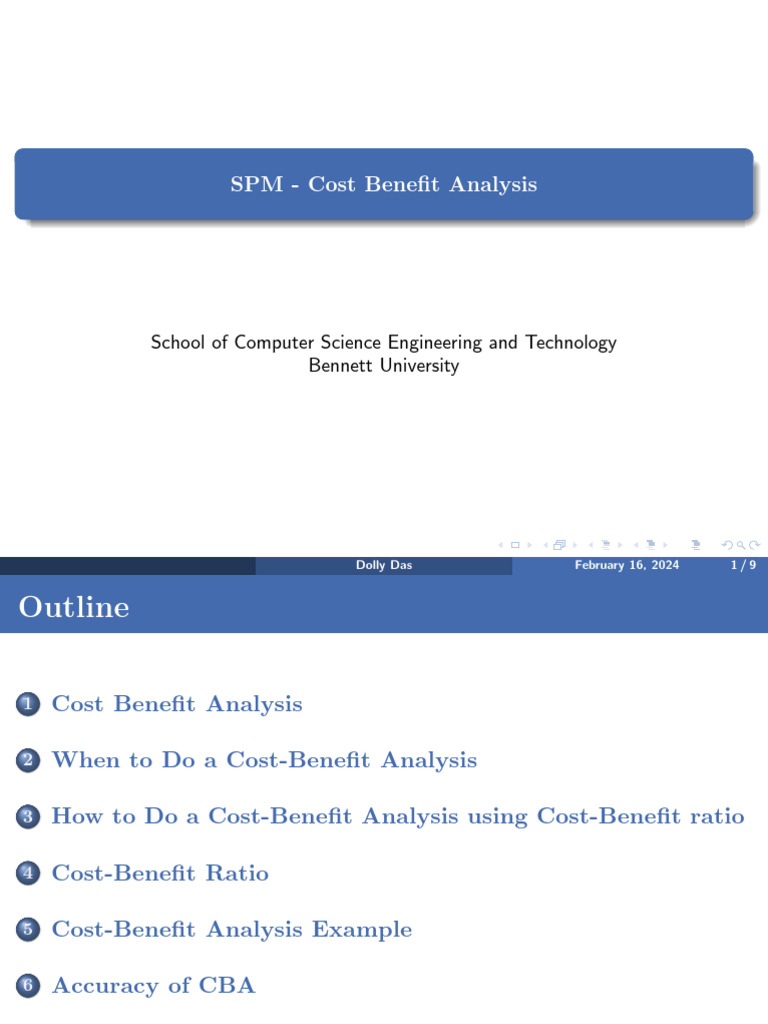 Cost Benefit Analysis | PDF | Cost–Benefit Analysis | Financial Economics