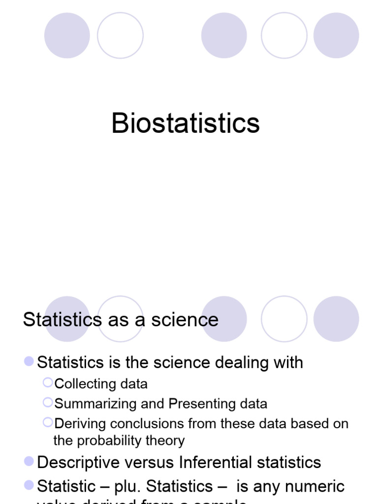 01-Biostat AFCM-Descriptives and Data Presentation | PDF | Level Of Measurement | Quantile