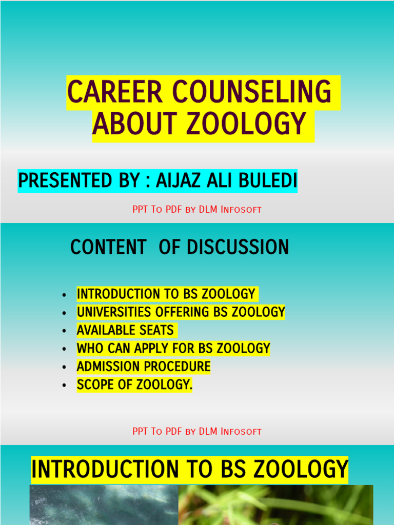 Carrier Counseling About Zoology | PDF