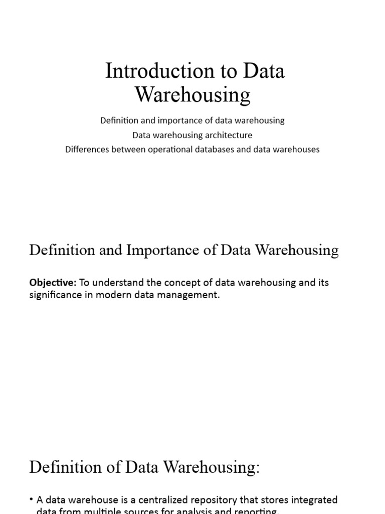 module_1 | PDF | Data Warehouse | Business Intelligence