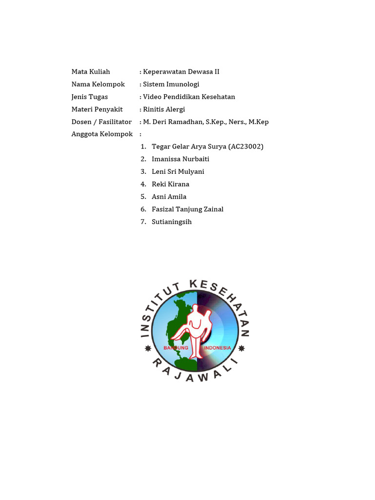 Panduan Rinitis Alergi Gejala And Pengobatan Pdf