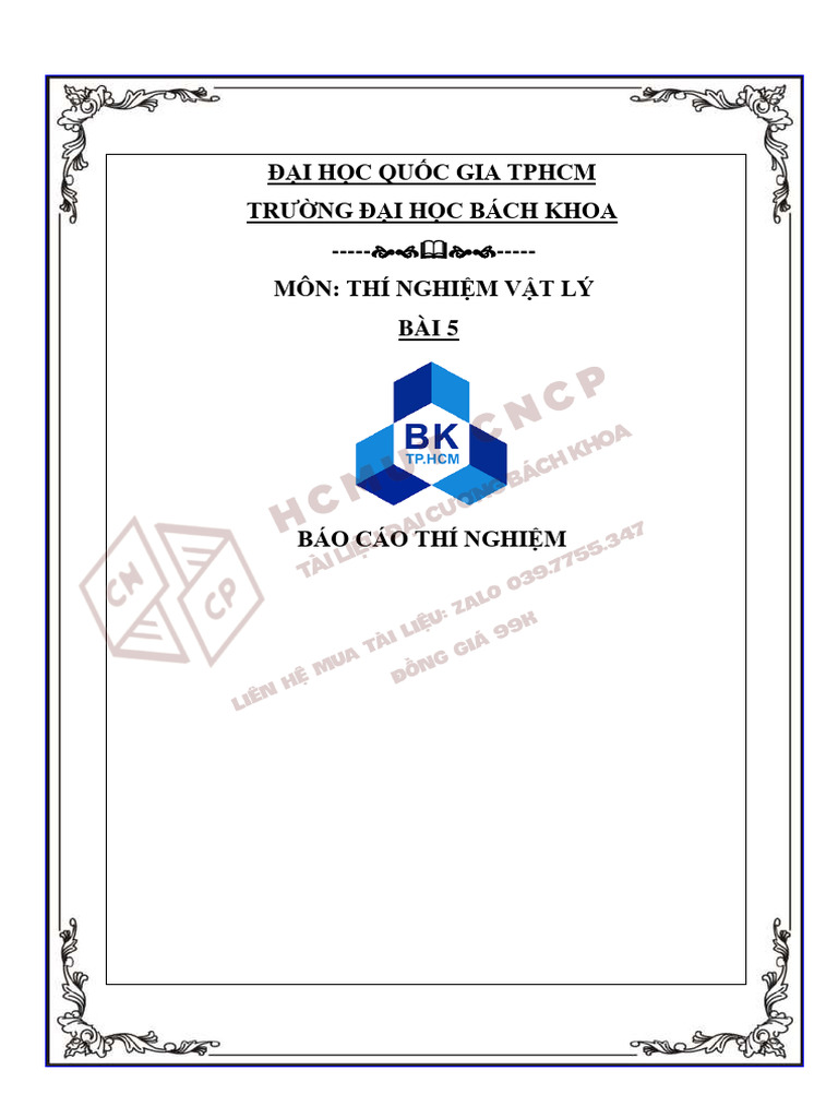 Bản Sao Của Báo Cáo TNVL-Bài 5-Nhóm 5A | PDF