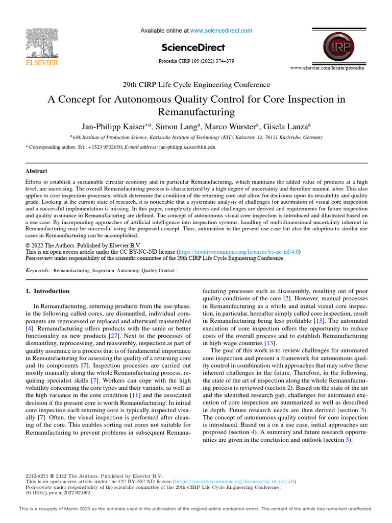 A Concept For Autonomous Quality Control For Core Inspection - 2022 ...