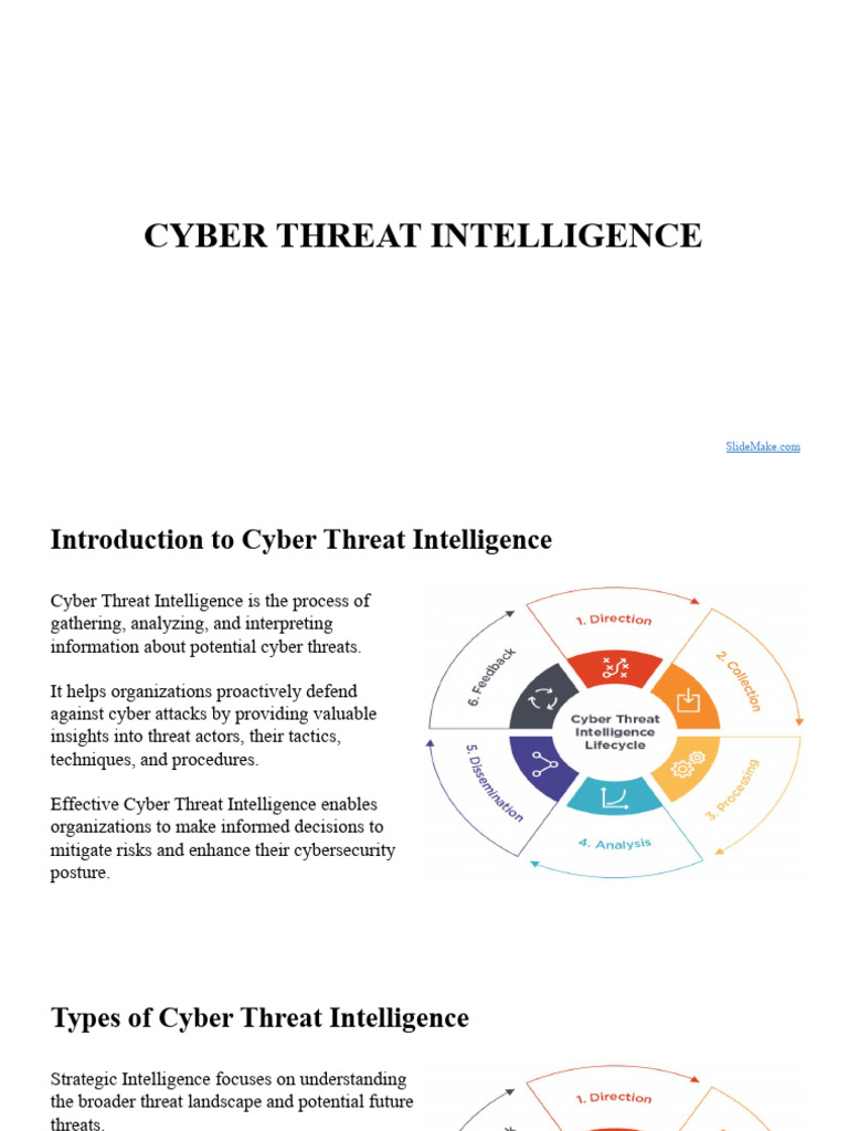 Cyber Threat Intelligence | PDF | Threat (Computer) | Computer Security