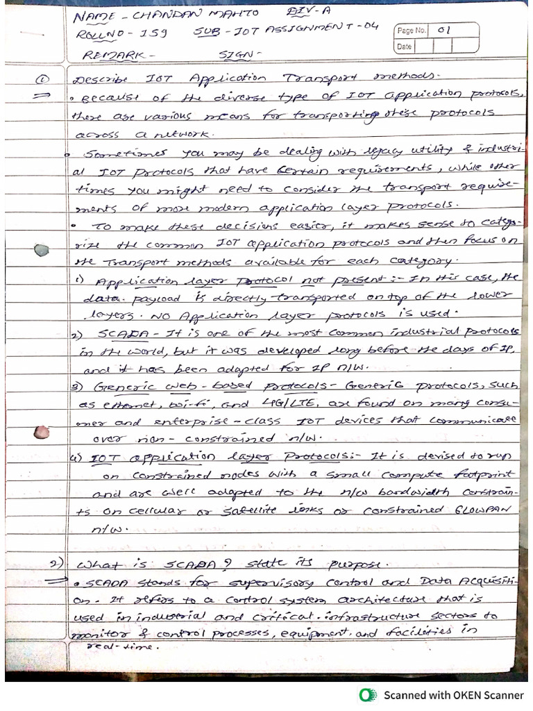 IOT Assignment O4 | PDF